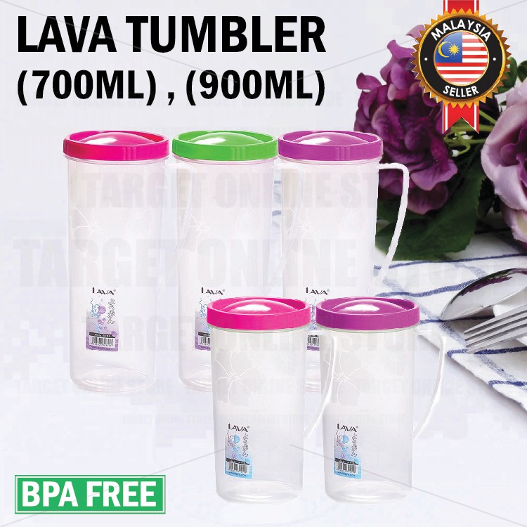 LAVA Tumbler Plastic Drinking Water Bottle Eco Friendly BPA FREE ...