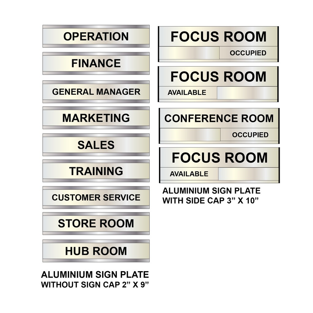 ALUMINIUM SIGN PLATE, SIGN PLATE WITH SLIDING FOR OFFICE, STORE SIGN 2 ...