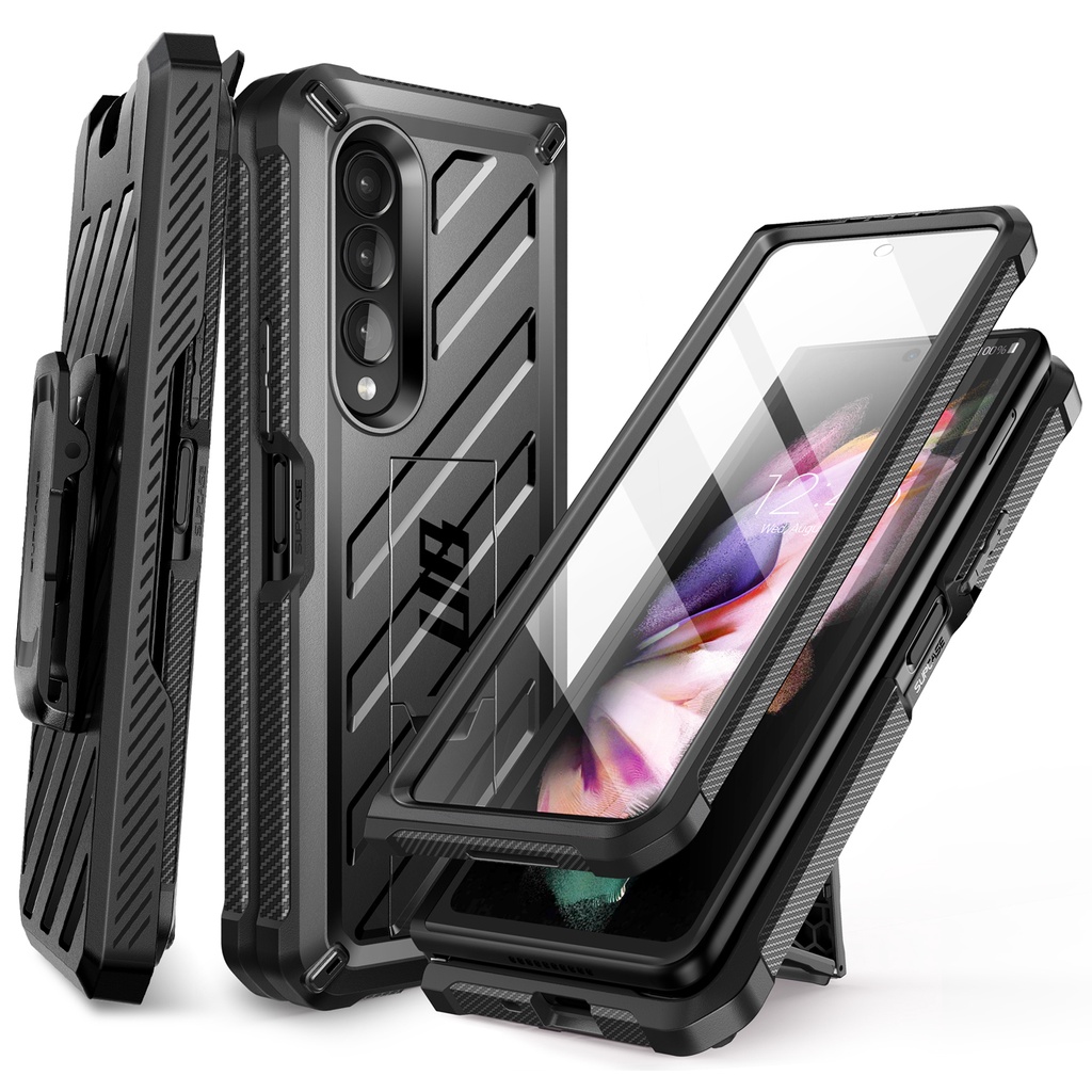 SUPCASE Unicorn Beetle Case for Galaxy Z Fold 3 5G (2021) Rugged Belt Clip Shockproof Protective ...