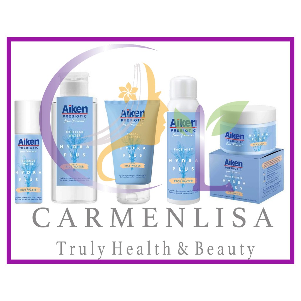 Aiken Prebiotic Hydra Plus Skincare Cleanser / Micellar / Essence Water ...