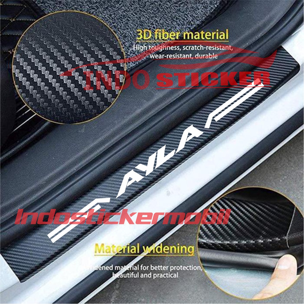 Sticker AYLA Car STICKER AYLA STICKER Carbon 3D Car Step DAIHATSU AYLA ...