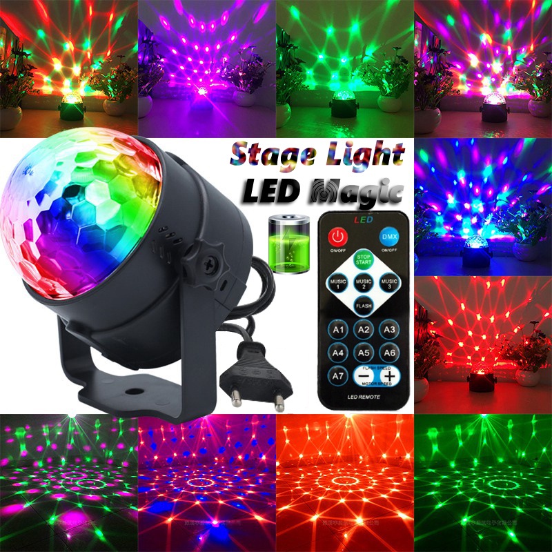 【Ready stock】LED Party Light RGB Magic Ball Light Disco Stage Effect ...