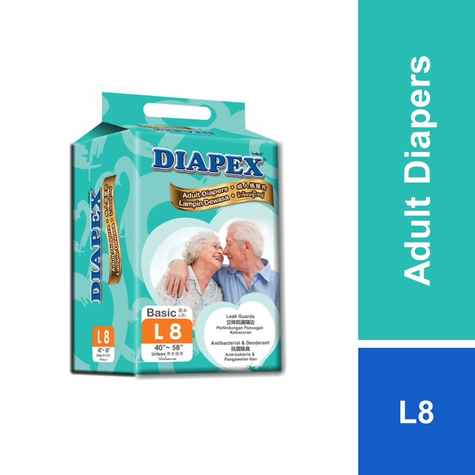 Diapex Adult Diapers Basic L8 | Shopee Malaysia