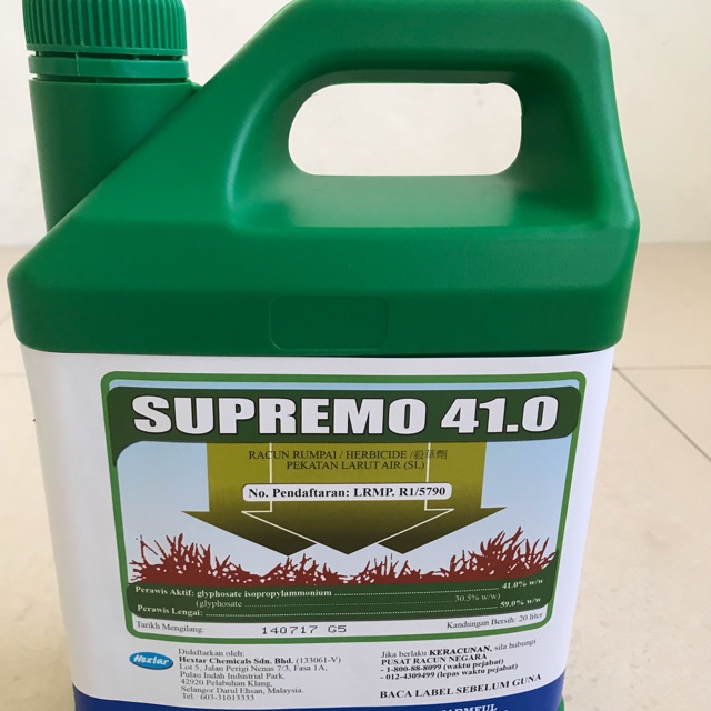 Supremo 41.0 41% monsanto glyphosate 4L | Shopee Malaysia
