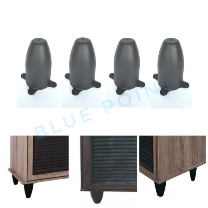 4pcs Furniture Legs Plastic Tapered Table Cabinets feet Sofa TV Cabinet ...