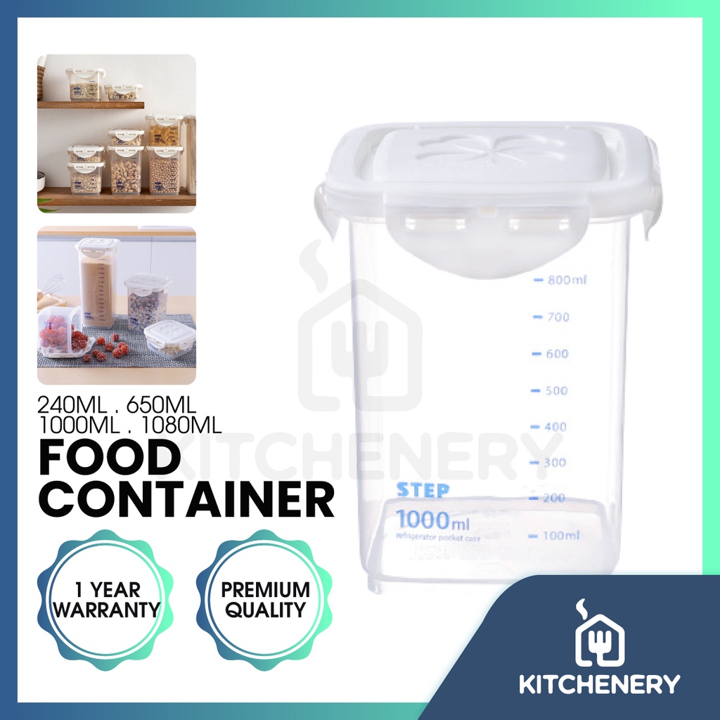 KNY_ Food Storage Airtight Container Stackable Kitchenware Refrigerator ...