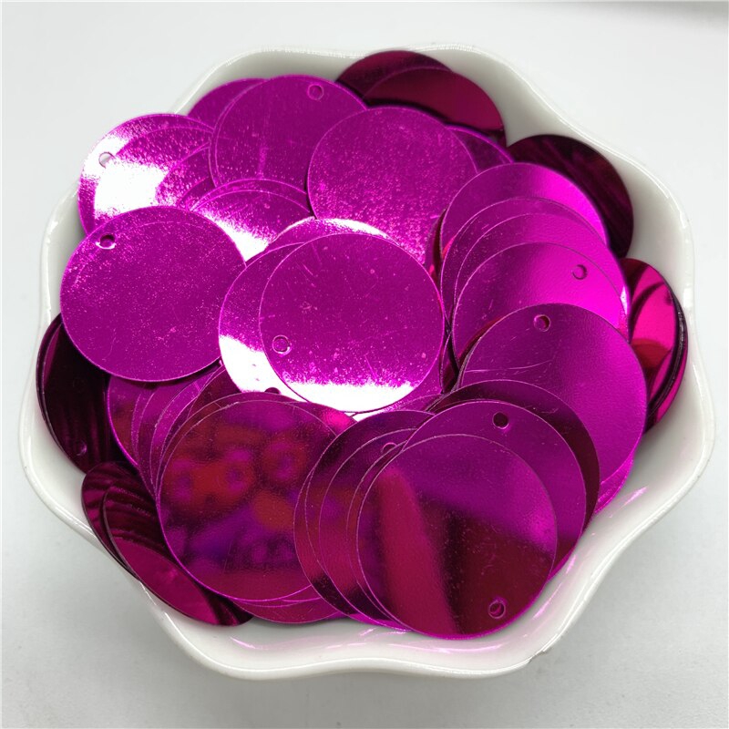 200pcs 20mm PVC Flat Round loose Sequins with 1 side hole Paillettes ...