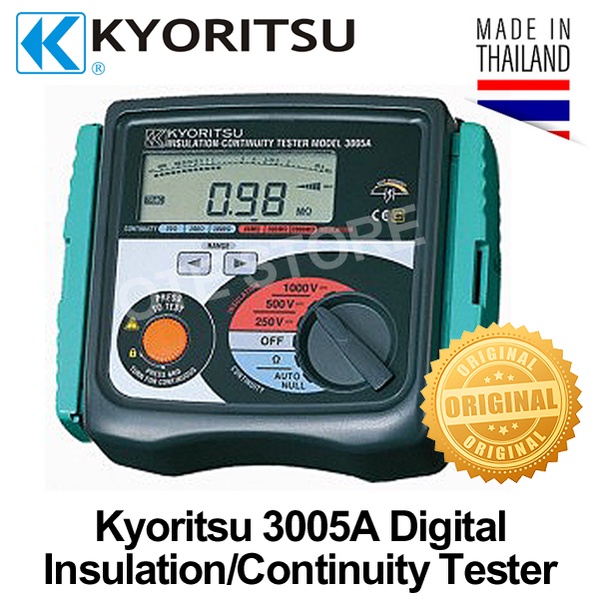 Kyoritsu 3005A Digital Insulation / Continuity Tester (Made In Thailand ...