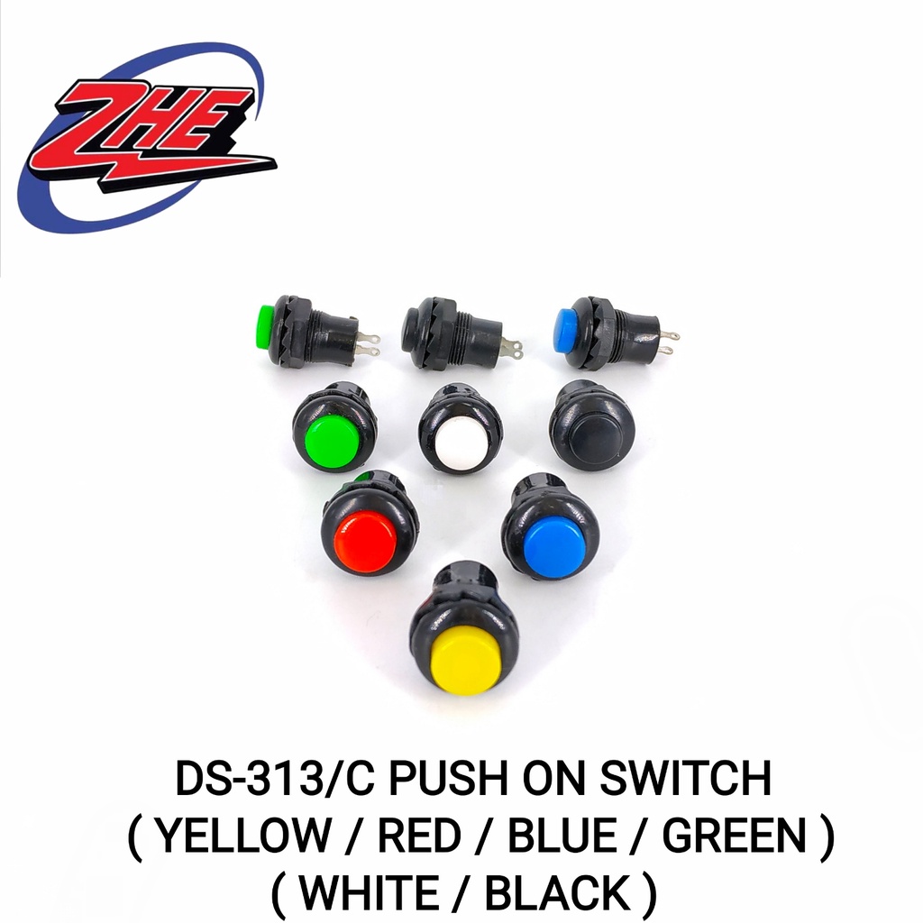 15MM 2PIN (DS-313) MOMENTARY PUSH ON BUTTON SWITCH / NON-LOCKING SWITCH ...