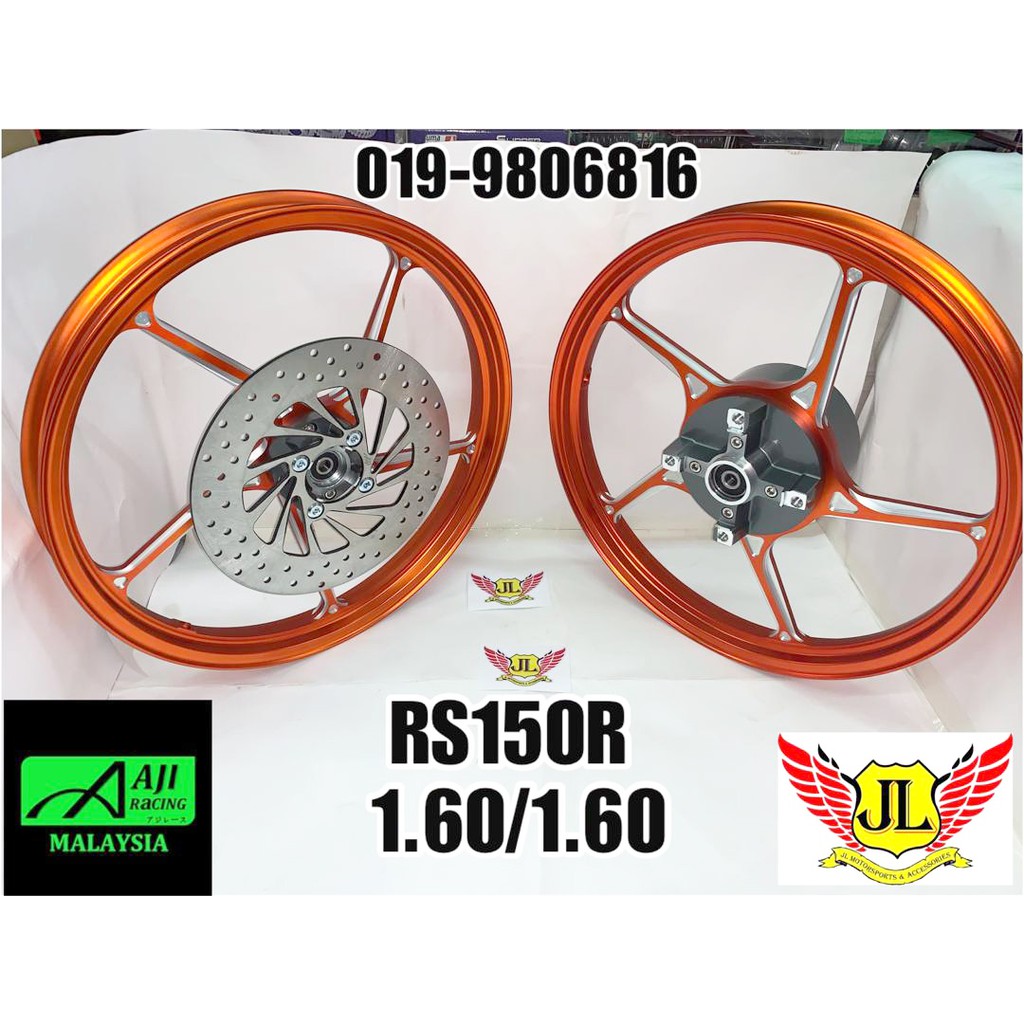 RS150 AJI RACING SPORT RIM 511 (1.60/1.60) (Black/Orange) | Shopee Malaysia