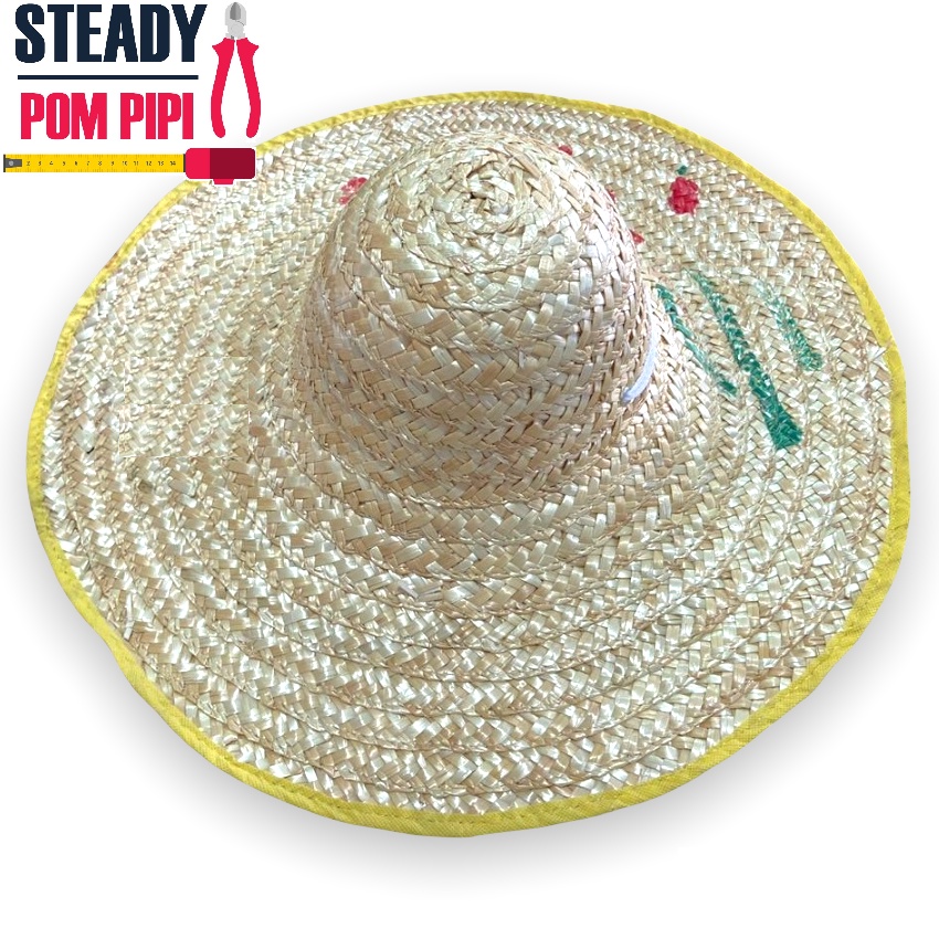 20" STRAW HAT / GRASS HAT/ WORKER HAT/ TOPI MENGKUANG / TOPI KERJA ...