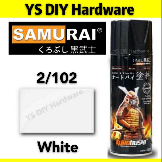 Samurai 2 White Standard Spray 400ml (Sabah Sarawak Not Allow) | Shopee ...