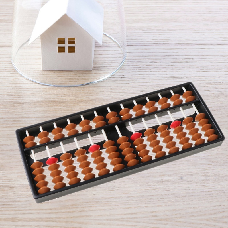 GB* Plastic Abacus Arithmetic Soroban 13 Digits Kids Maths Calculating ...