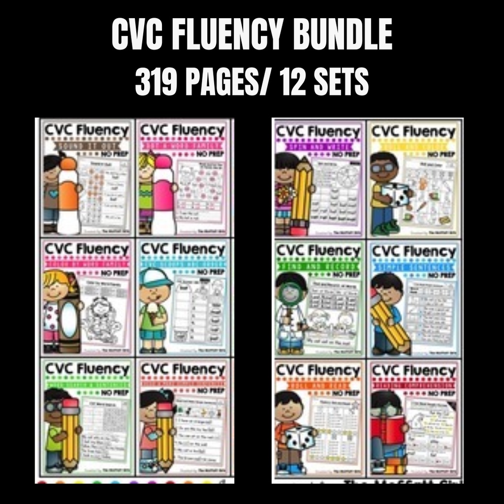 052- Phonics CVC Fluency The Bundle (PDF) for Kindergarten and Early ...