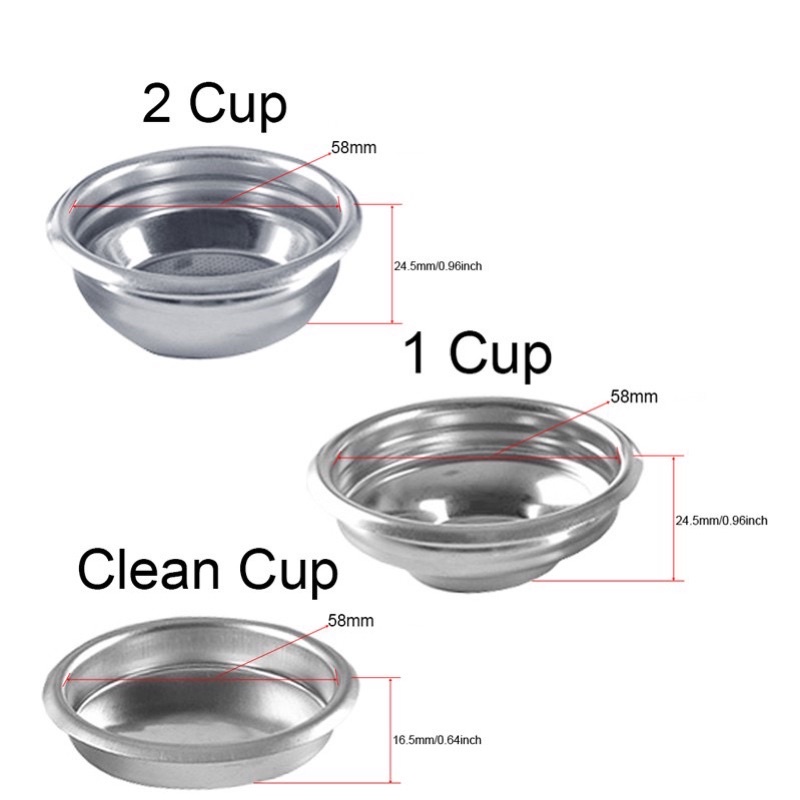 Coffee Filter Cup 58mm Non Pressurized Filter Basket For E61,breville ...