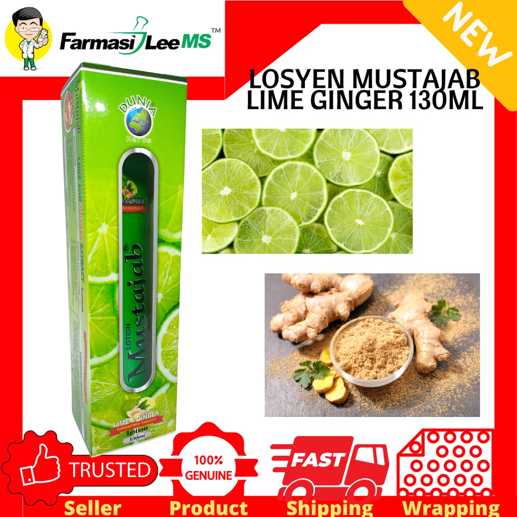 Losyen Mustajab Lime Ginger 130ml (02/2026) | Shopee Malaysia