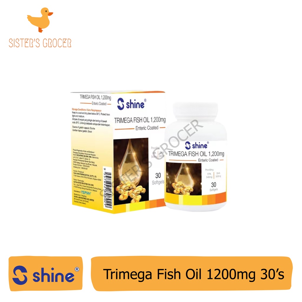 *CLEAR STOCK* SHINE TRIMEGA FISH OIL 1200MG X 30's (NEW FORMULATION ...