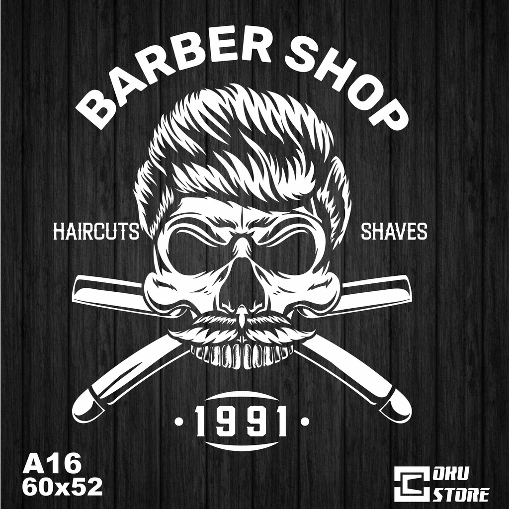 Sticker Custom BARBERSHOP Hair Cut Shaves Sticker BARBERSHOP Haircut ...