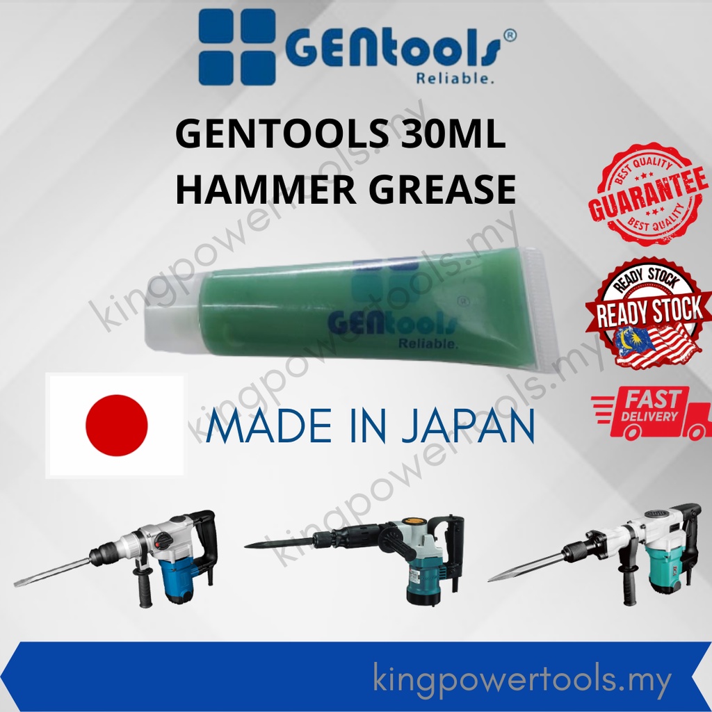 🔥Made in Japan🔥GENTOOLS 30ML HAMMER GREASE MINYAK MESIN PENUKUL GEN-TG-30 TG30 for Percussion ...