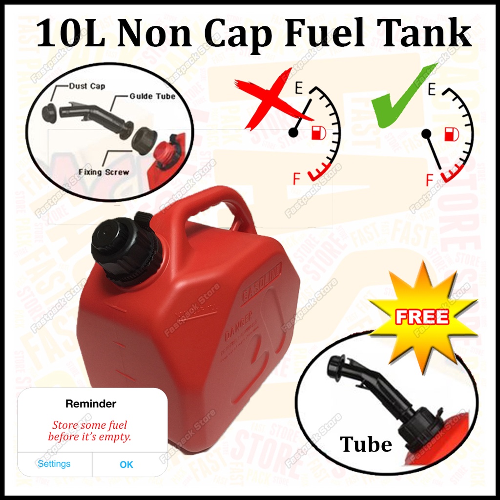 10L Fuel Tank Petrol Tank Oil DIY Auto Shut Off Gasoline Diesel ...