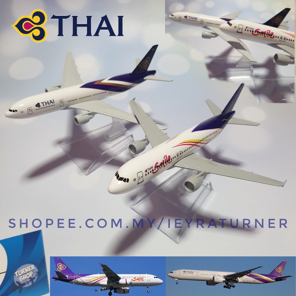 NEW THAI SMILE AIRBUS A320-200/Thai Airways B777 Aircraft Model 16cm ...