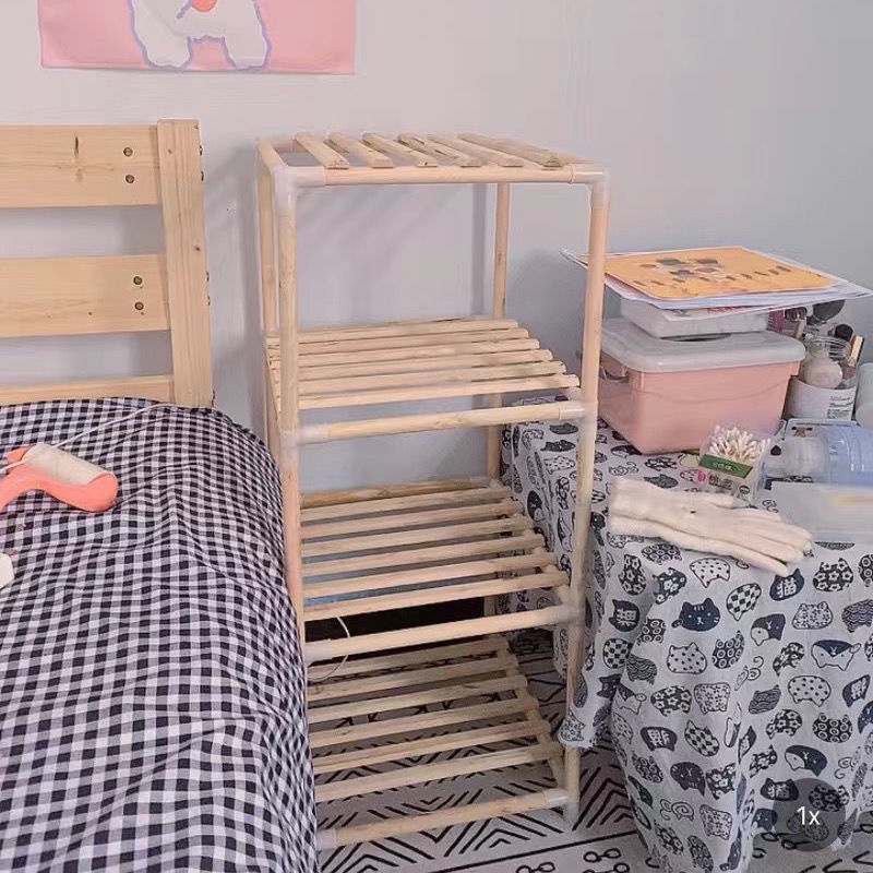 Multifunctional Bold Solid Wood Floor Rack Bathroom Home Dormitory ...