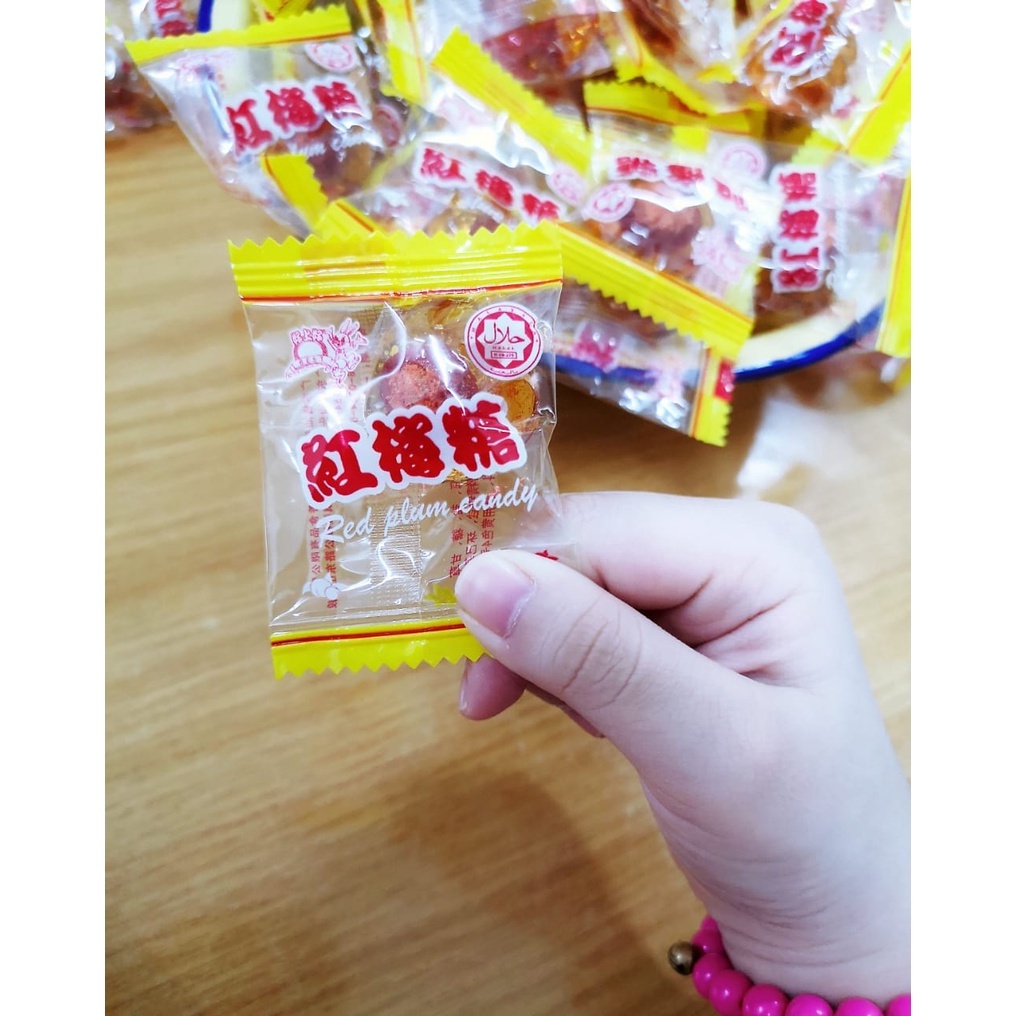 (Halal)Red Plum Candy 红心梅糖/ 黄心梅糖 Gula Asam Boi 10pcs | Shopee Malaysia