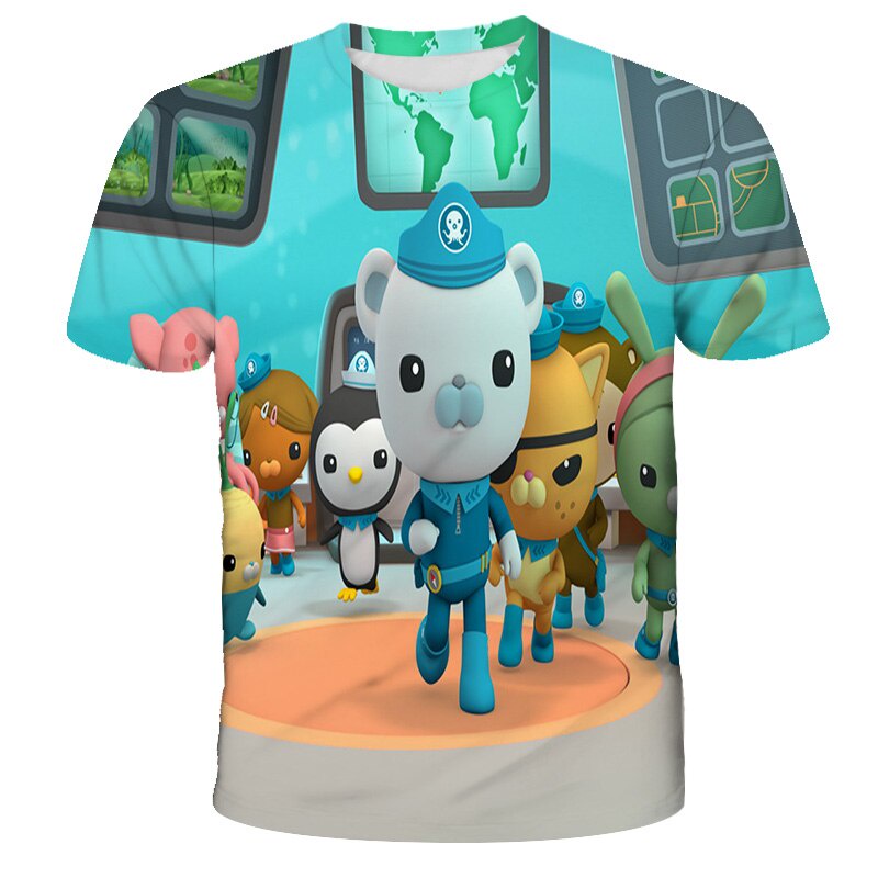 Children Octonauts 3D Print T Shirts Boys Girls Teens T-shirts Camiseta ...
