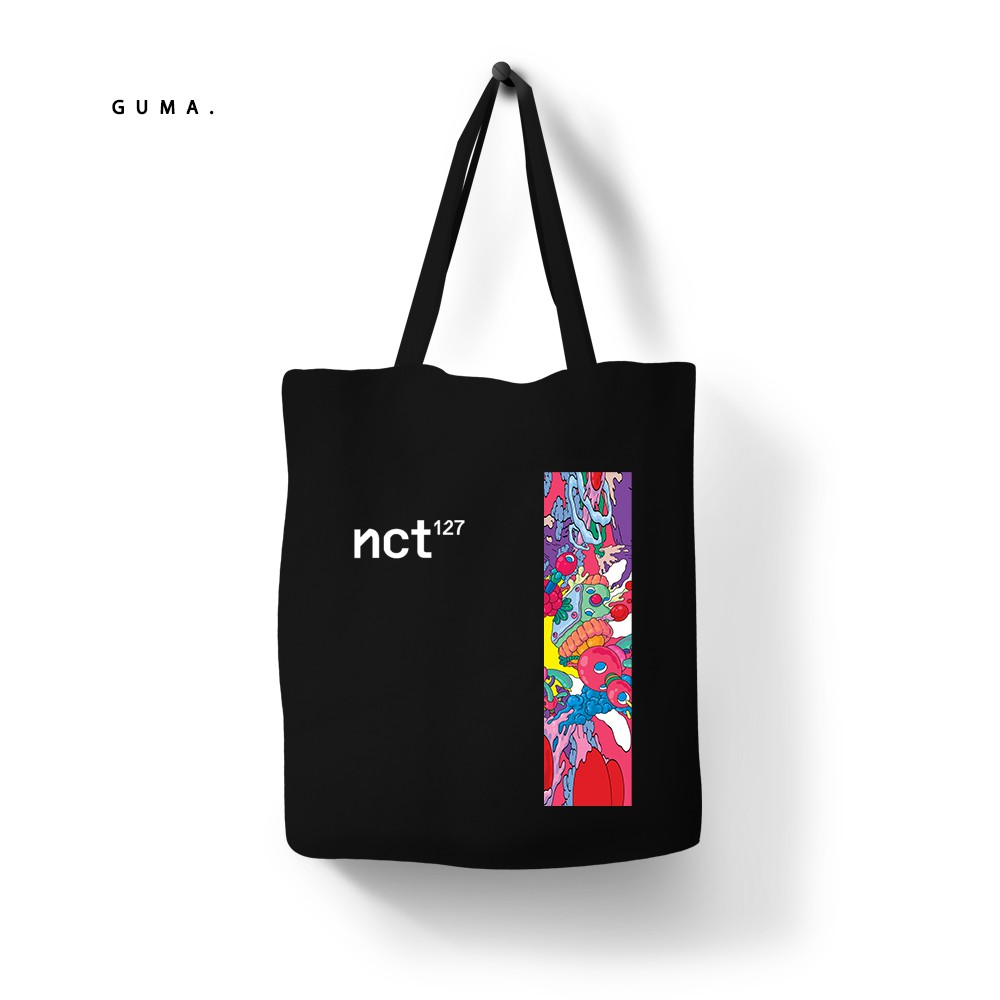 Nct 127 BLACK 01 Canvas totebag original guma.ku | Shopee Malaysia