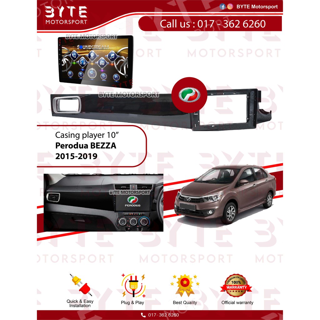 Perodua Bezza 2015-2019 Soundstream Touch Screen High Definition ...