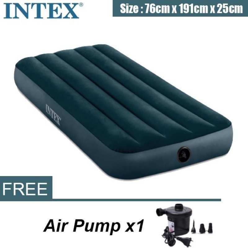 Intex Inflatable Flocked Air Bed Air Mattress Tilam Angin Extra Thick ...
