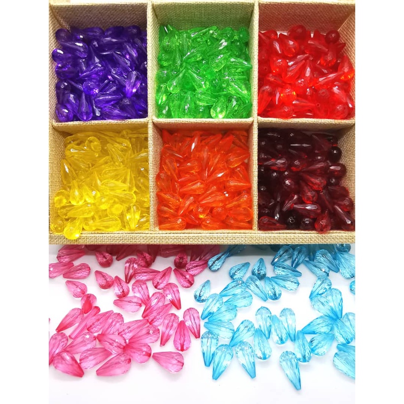 Acrylic Transparent Teardrop Beads - 25GM (351#) | Shopee Malaysia
