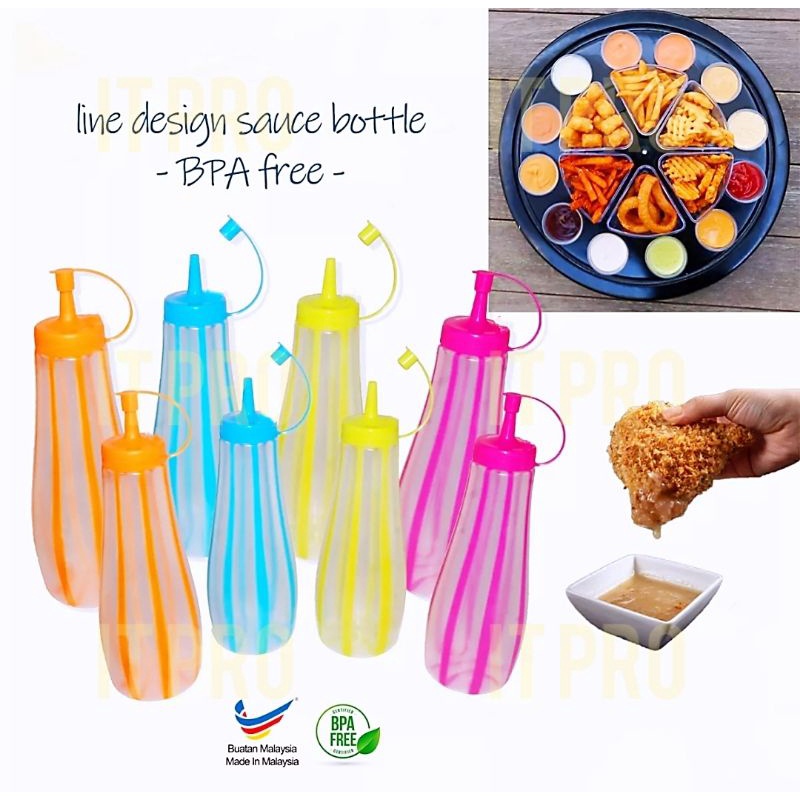 PRO🏠Cili sauce bottle/ ketchup bottle/ sause 750ml Sauce Refill Squeeze ...