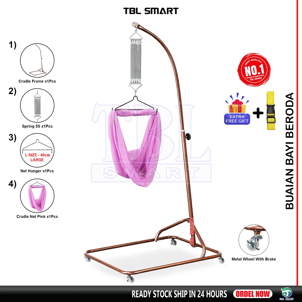 Rangka Buai Bayi Baby Spring Cot Stand Buaian Bayi Baby Cradle Swing ...