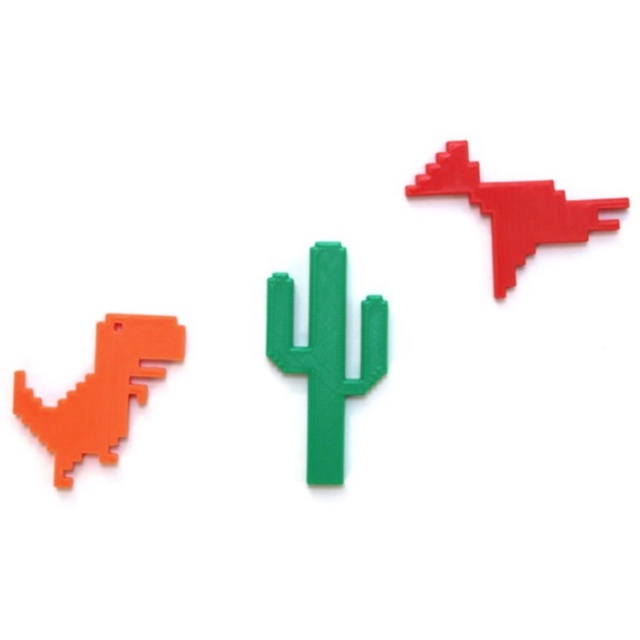 Chrome Dino Offline Game Fridge Magnets (3 Pcs) | Shopee Malaysia