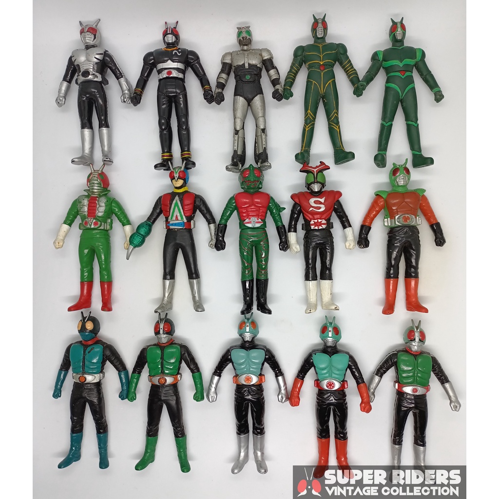 Bandai Vintage 5 inch Sofubi Kamen Rider Ichigo/Nigo/V3/Riderman/Amazon ...