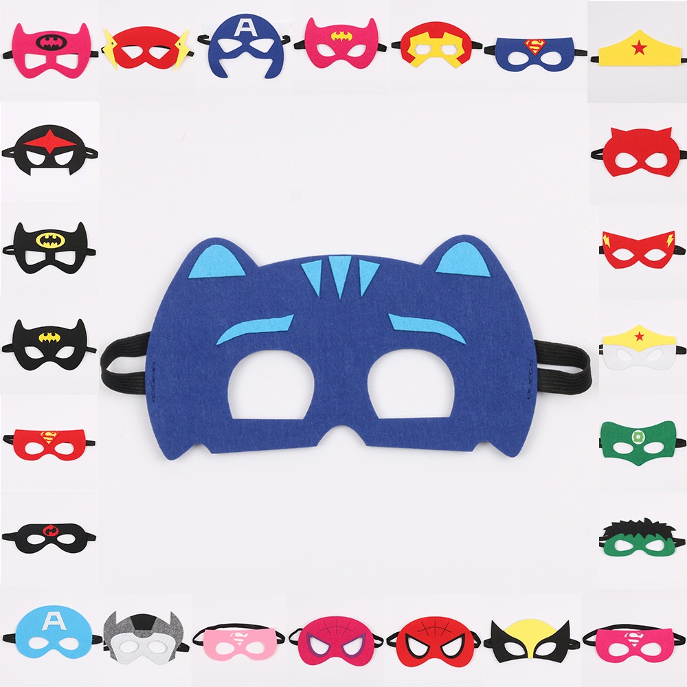 Halloween Heroes Children Felt Masks Various Cartoon Styles Anime ...
