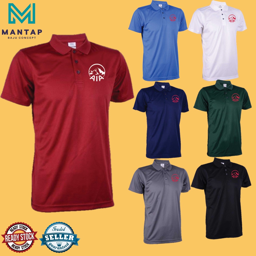 AIA Insurance polo Company Corporate Uniform Seragam Event Baju collar T Shirt Shirts Pakaian ...