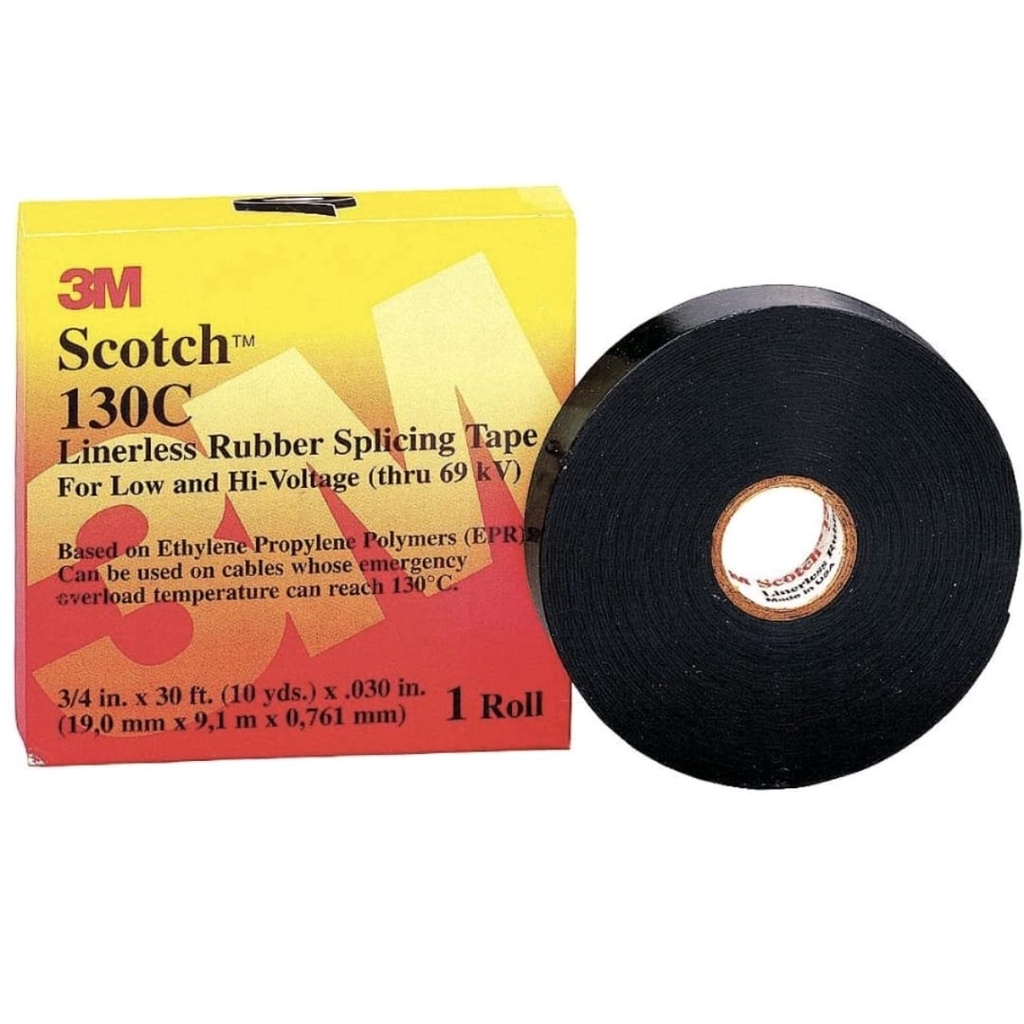 3M Scotch 23 Rubber Splicing Tape / High Tension Tape 19mm x 9m 3m 23 ...