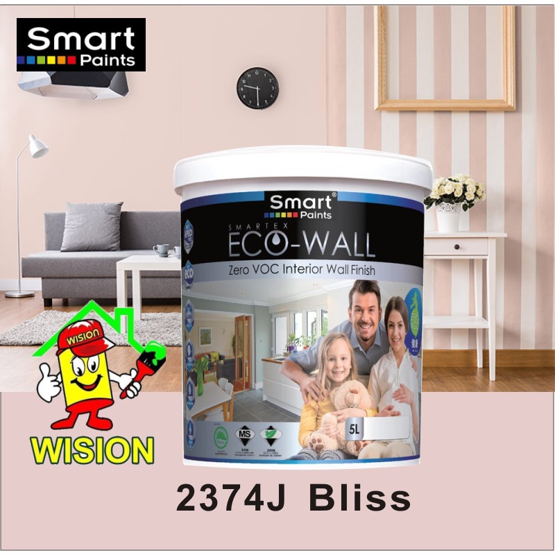 18 LITER Smart Paints SMARTEX ECO-WALL / INTERIOR PAINT / Cat Rumah Dalam | Shopee Malaysia