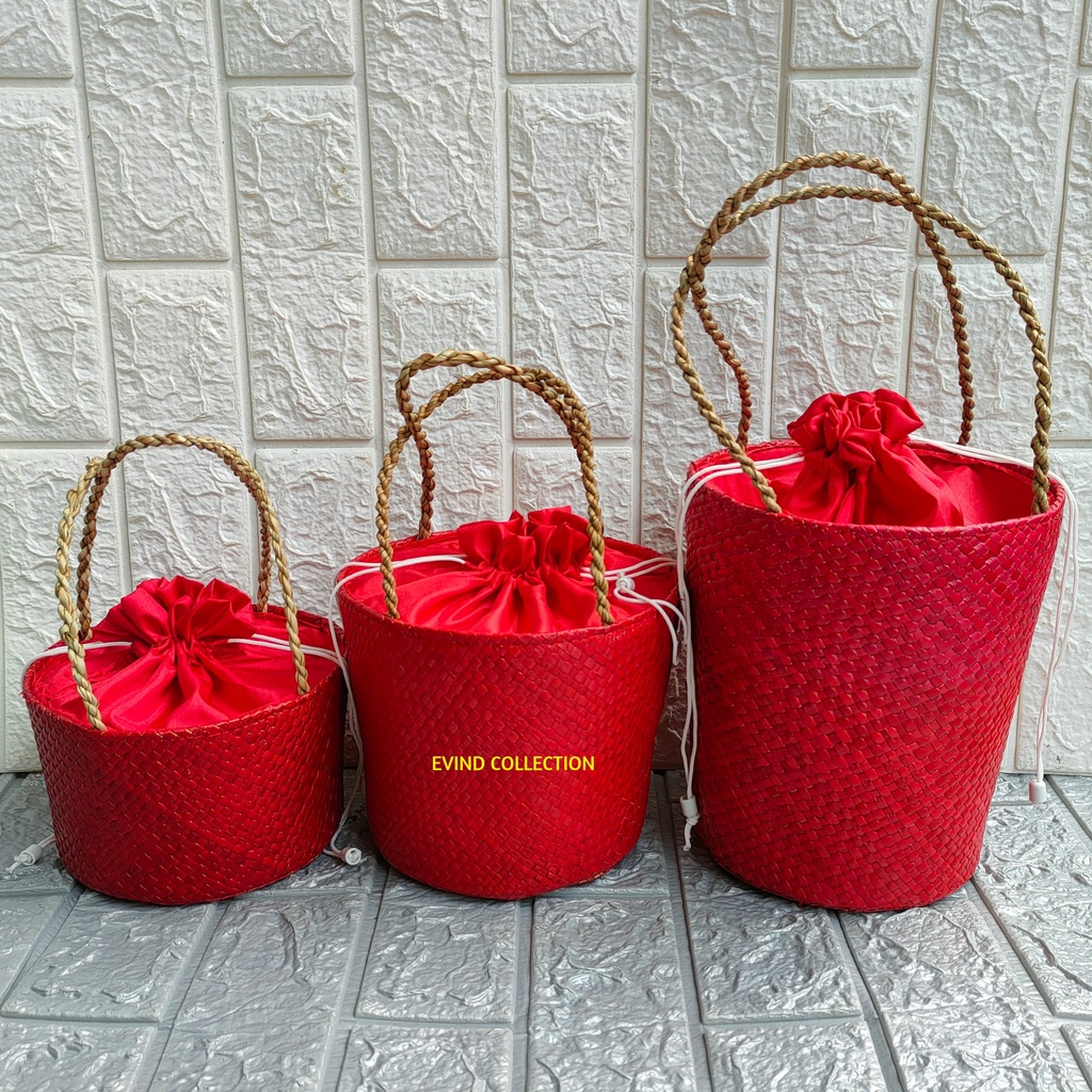 MERAH Pandan Woven Hampers Basket (Red) Contents 1 Jar | 2 Jars | 3 ...