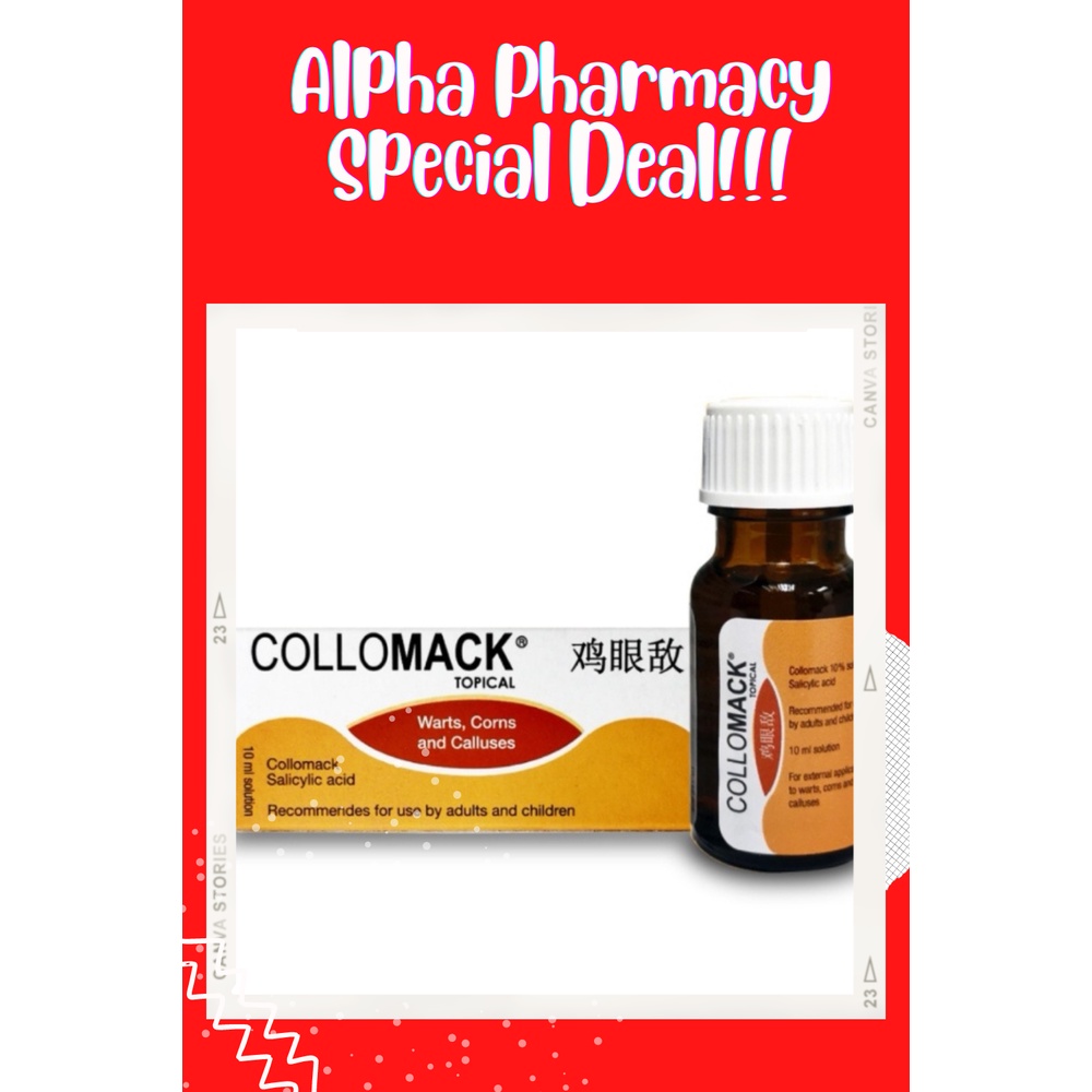 Collomack Topical Solution for Warts, Corns and Calluses 10ml | Ready ...