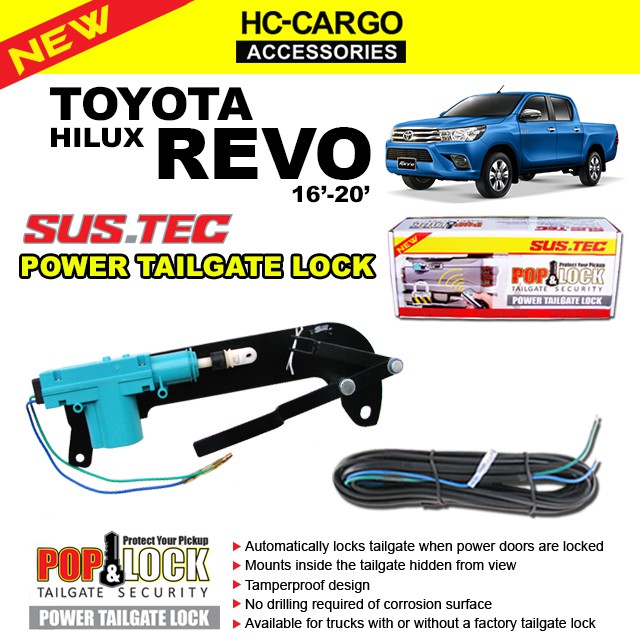 Toyota Hilux REVO 2014 - 2020 Power Tailgate Lock POP &LOCK TAIL GATE ...