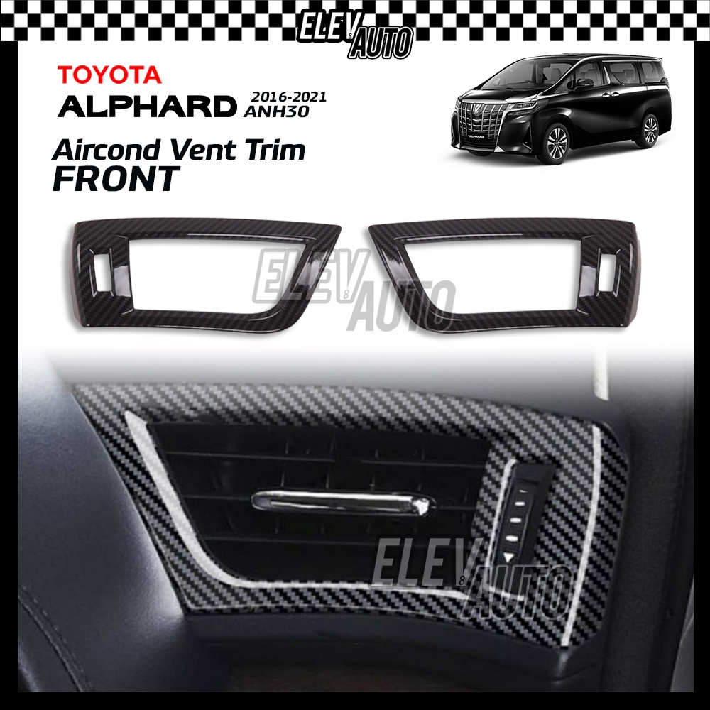 Toyota Alphard AGH30 2015 - 2022 Carbon Interior Front Aircond Vent ...