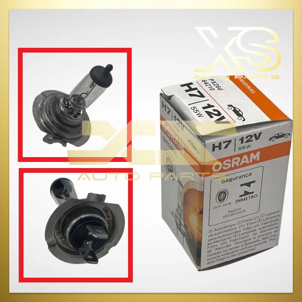 💯 ORIGINAL 💯 Osram H7 12V 60/55W PX26d HALOGEN BULB (64210) - Made In ...