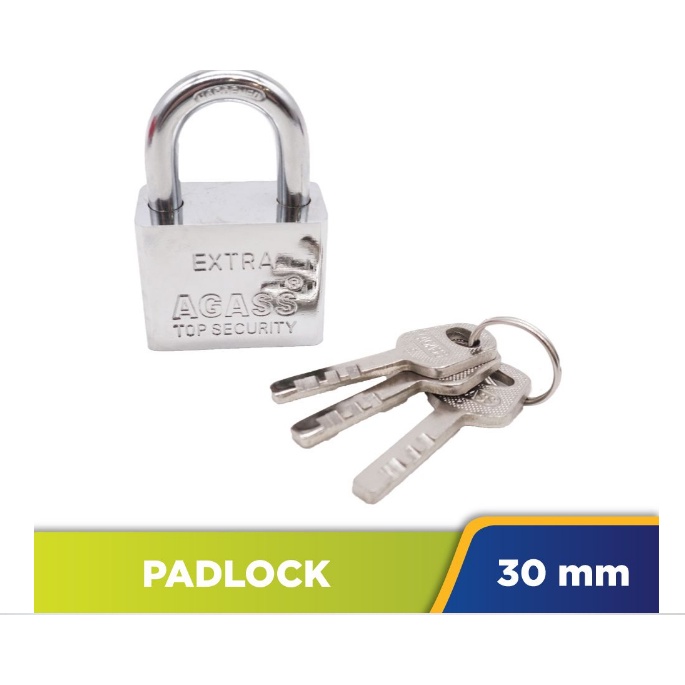 AGASS Stainless Steel Coated Padlock (30mm) | Shopee Malaysia