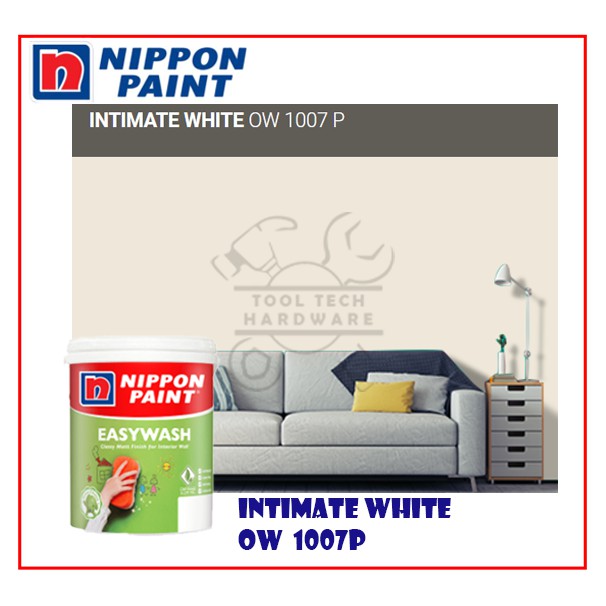 Nippon Paint 1L Easy Wash Interior Wall Colour Paint Cat Dinding White ...