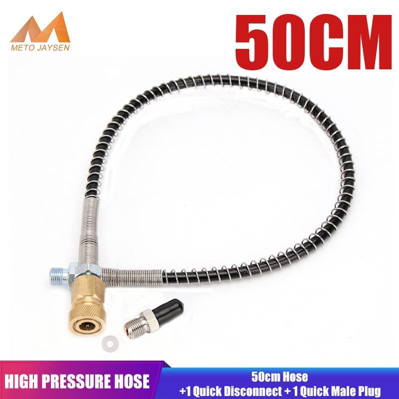 50cm High-Pressure Nylon Hose with M10x1 Thread Quick Connect Couplings ...
