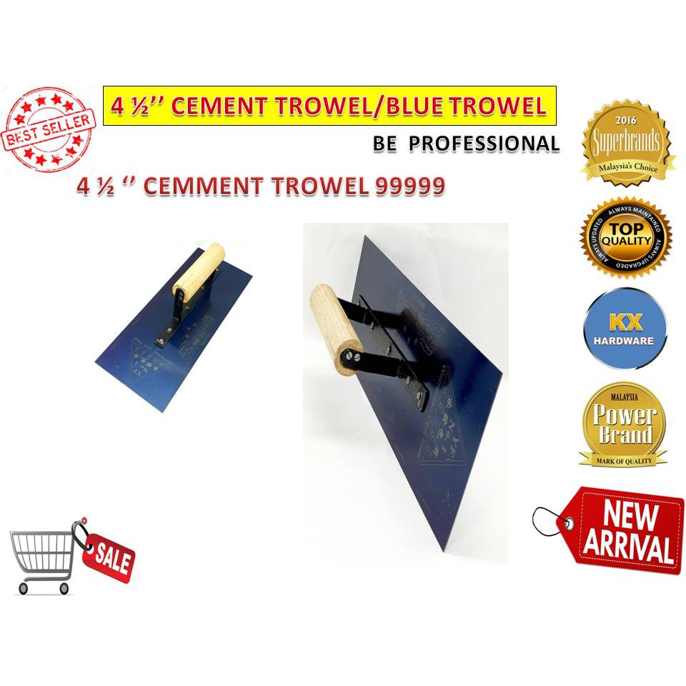 4 1/2 '' Steel Plastering Cement Trowel / Sudu Simen READY STOCK IN ...