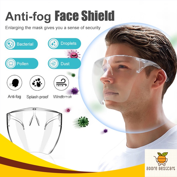 Reusable Face shield Hard Full Face Shield Transparent face mask Anti ...